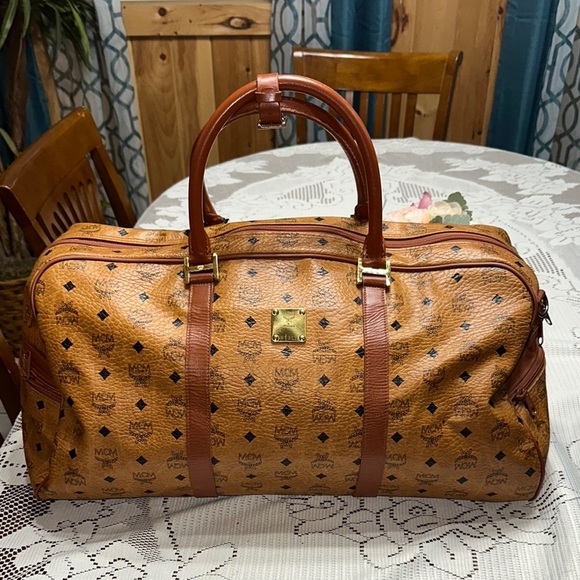 MCM | Bags | Mcm Brown Monogram Mens Bag | Poshmark